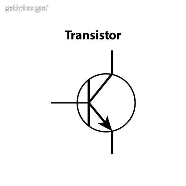 Transistor. electronic symbol. Illustration of basic circuit symbols ...