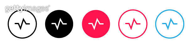 Pulse icon. Human pulse sign. Heart beat. Cardiology and medicine ...