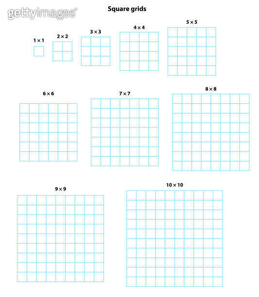 Square grid all sizes with squares, grid texture background, vector ...