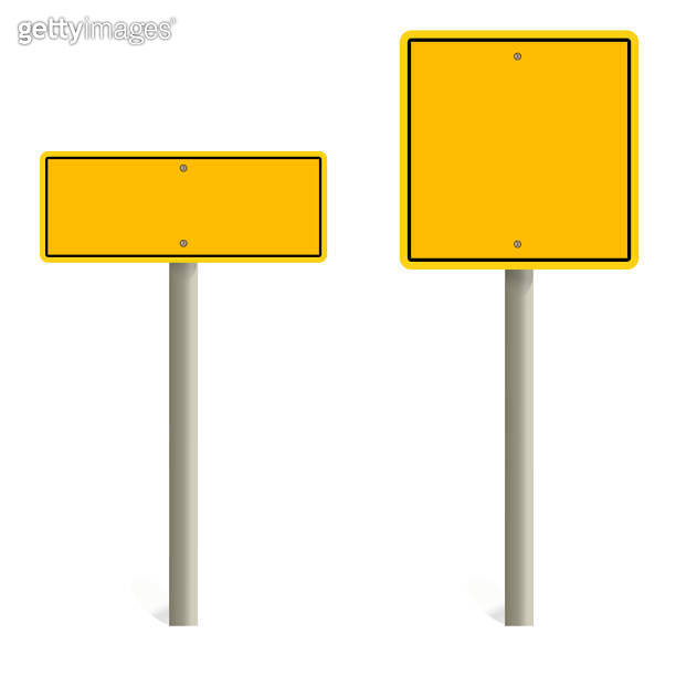 road sign blank template. Road sign set traffic blank sign mockup blank ...