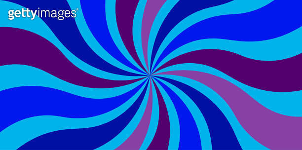 Retro old groovy carnival background. Sun and rainbow swirl pattern ...