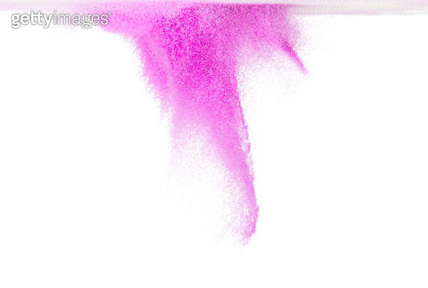 Small size purple Sand flying explosion, violet sands grain wave ...