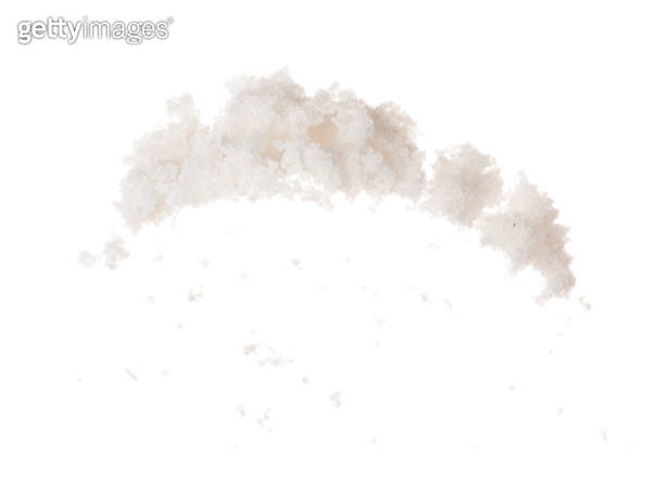 Crystal Salt flying explosion, flake white grain salts explode abstract ...