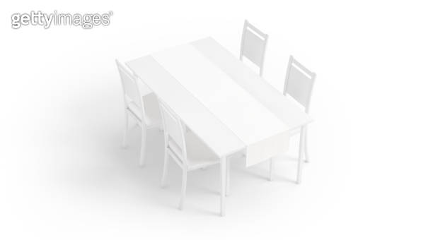 Blank white table runner mockup, side view (1644487197) 일러스트, 무료 일러스트 ...