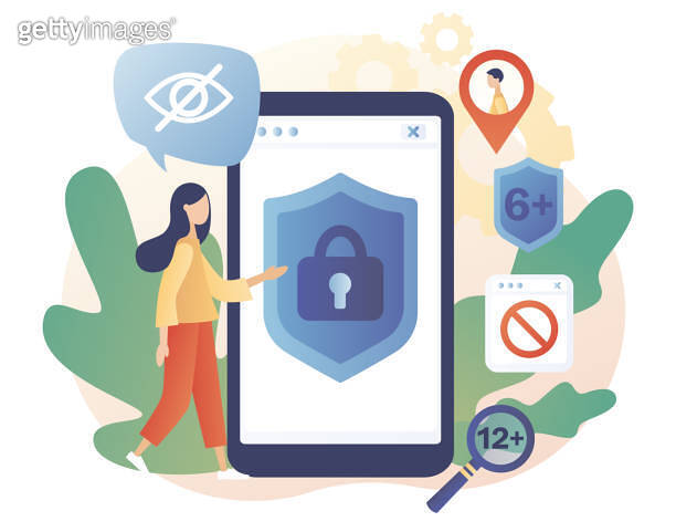 Parental control software. Access restrict online. Blocked, prohibited ...