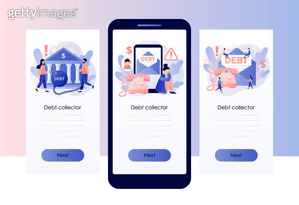 Debt collection. Financial problems, debts and loans. Letter from ...