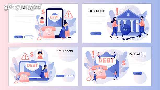 Debt collection. Financial problems, debts and loans. Letter from ...