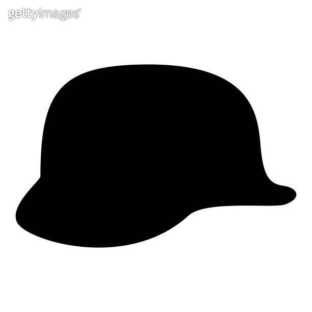 German helmet of World War two 2 stahlhelm ww2 icon black color vector ...