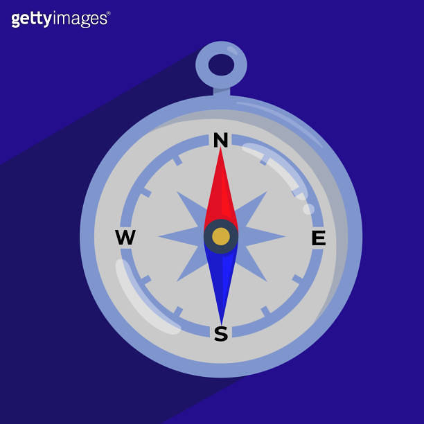 Compass, Pointing North, vector illustration 이미지 (1475283084) - 게티이미지뱅크