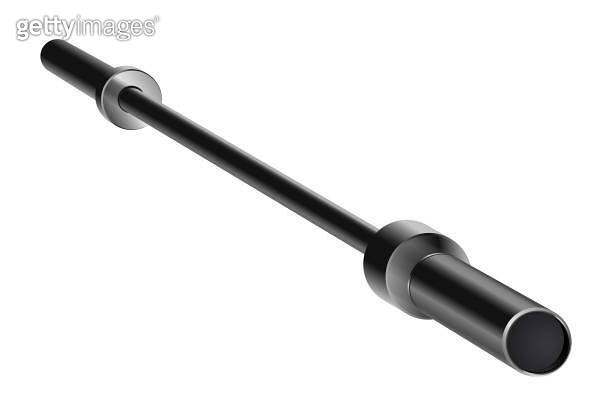 Black steel empty barbell vector in realistic style isolated on white ...