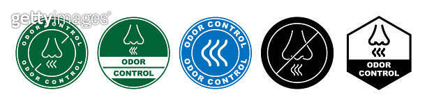 Odor Control - Vector Labels. Smell Control Signs Collection. 이미지 ...