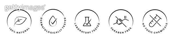 Cosmetology labels for package. Vector dermatology signs. 이미지 ...