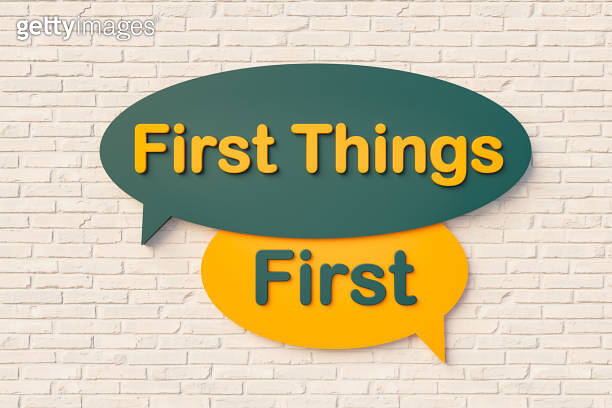 First things first - Cartoon speech bubble. 이미지 (1482182453) - 게티이미지뱅크