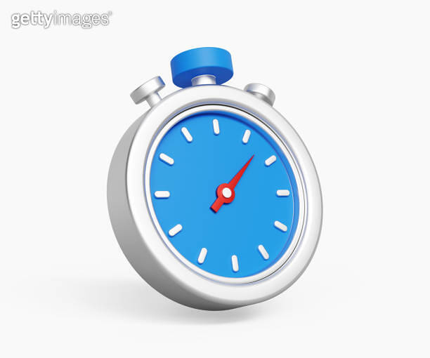 3D Timer icon. Concept for time management, deadline, urgent work, fast ...