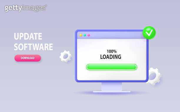 Loading computer software. Update the device application. (1552699453 ...