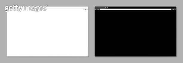 Browser mockups. Blank website window for desktop computer with tab ...