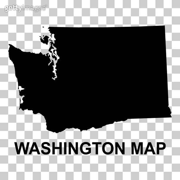 Washington map shape, united states of america. Flat concept icon ...