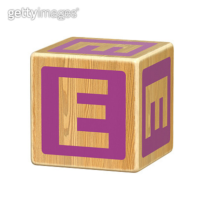 Letter E, Wooden Blocks font for Toddlers, Wood Alphabet Blocks, ABC ...