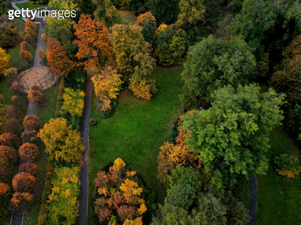 the access road to the landscape park with a roundabout is the ...