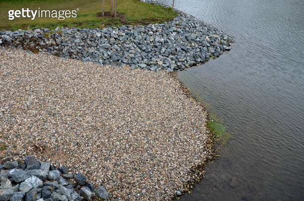 pond sluice, water reservoirs with regulation and concrete dam shaft ...
