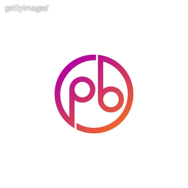 Pink BP letter logo design white background, PB or BP letter icon ...