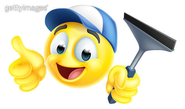 Window Cleaning Car Wash Squeegee Emoticon Icon (1550412958) - 게티이미지뱅크