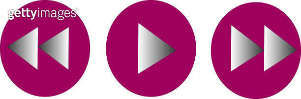Play, forward, and backward buttons for the music player illustration ...