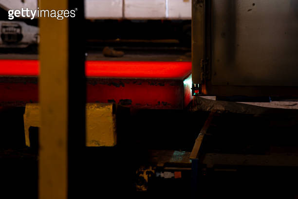 Close-up thick slab steel. 이미지 (1705881416) - 게티이미지뱅크