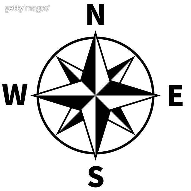 North direction icon for map, Initials of East, West, South, North 이미지 ...