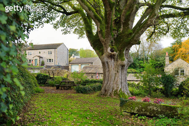 Beatiful view of Airton, a small village in the Craven district of ...