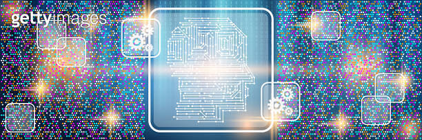 Big data processing, data science, information computing vector concept ...