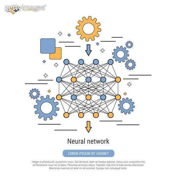Neural network vector concept 이미지 (1486161036) - 게티이미지뱅크
