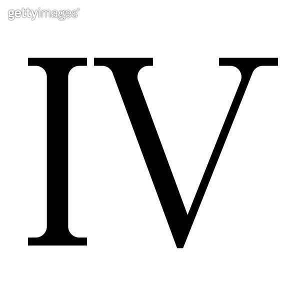 Roman numeral number 4 icon symbol 이미지 (1650173932) - 게티이미지뱅크