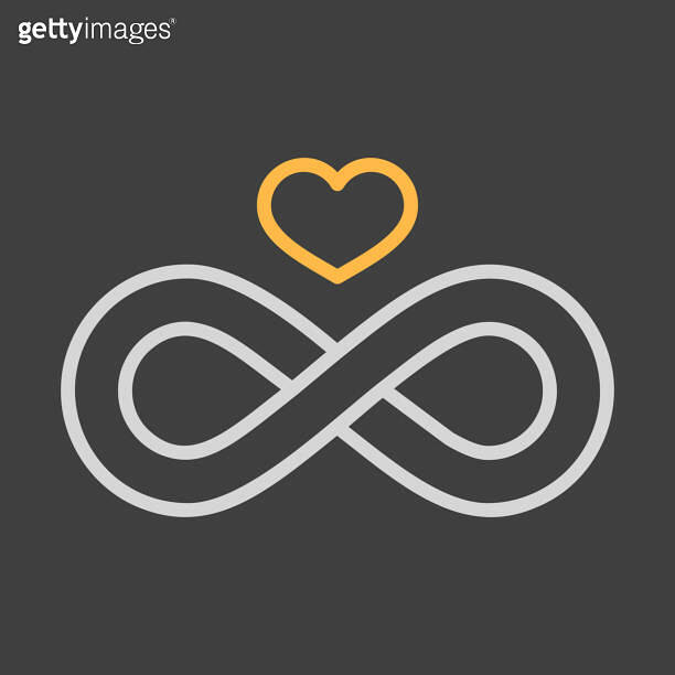 Infinity sign and heart symbol of eternal love (1829113165) 일러스트, 무료 ...
