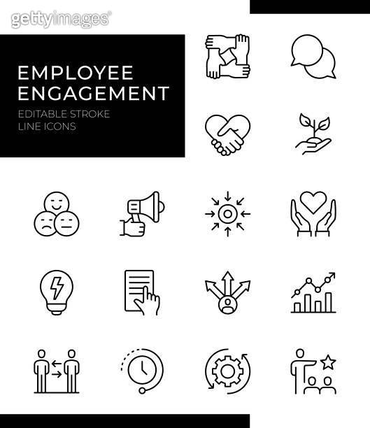 Employee Engagement Icons - Line Series - Editable Stroke 이미지 ...