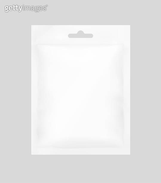 Realistic pouch bag mockup. Vector illustration for cosmetic, hygiene ...
