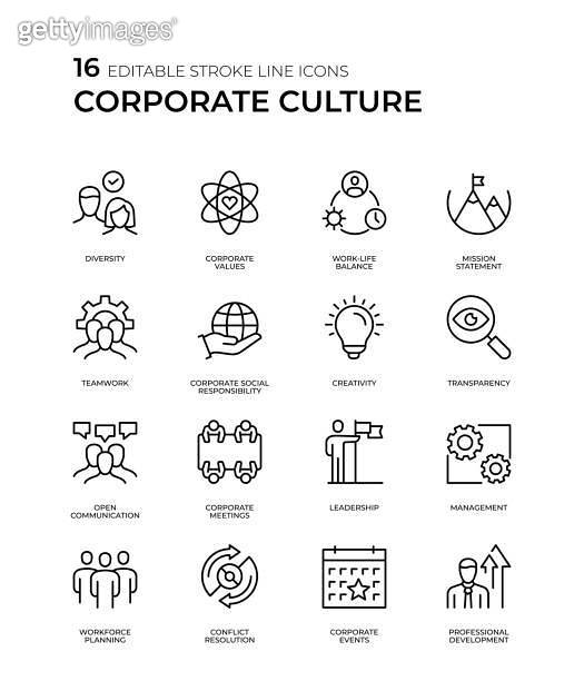 Corporate Culture Icons 이미지 (1493999425) - 게티이미지뱅크