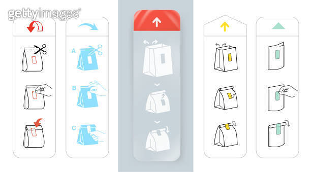 Self-adhesive label for opening and closing packaging. 이미지 (1677637339 ...