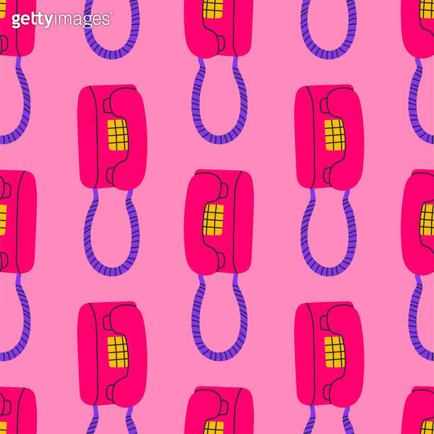 80s 90s seamless pattern in modern style flat, line style. Hand drawn ...