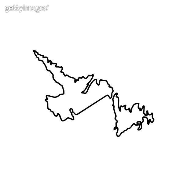 Newfoundland and Labrador outline map. (1772199677) 일러스트, 무료 일러스트, 아이콘 ...