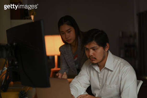 Software developers colleagues working on web site project together in ...