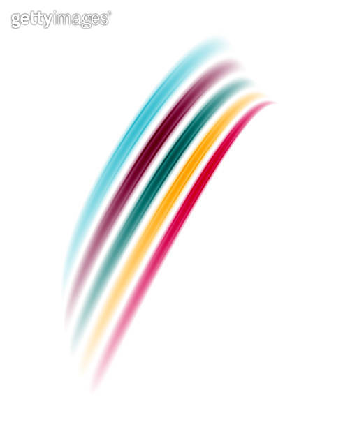 A vibrant and playful design featuring rainbow-color lines arranged in ...