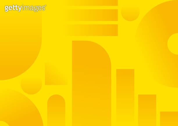 abstract bright modern total yellow random geometric shapes poster ...