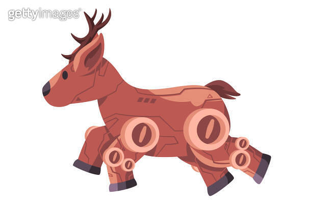 Deer reindeer robot toys animal robotic creature machine futuristic ...