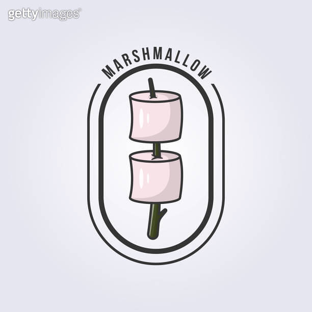 double marshmallow logo badge icon vector illustration design ...