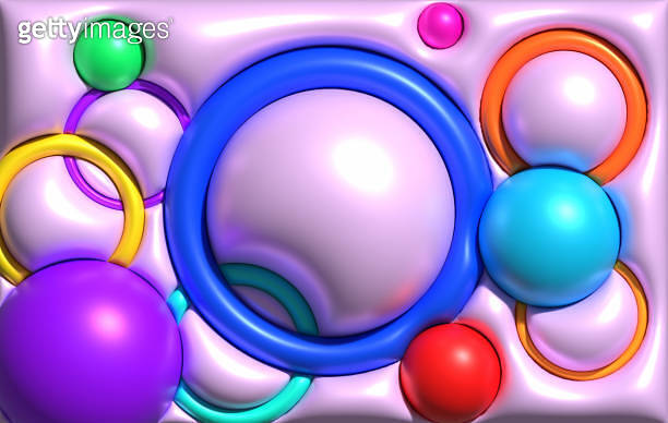 abstract cute inflate effect circle pattern 3D background 이미지 ...