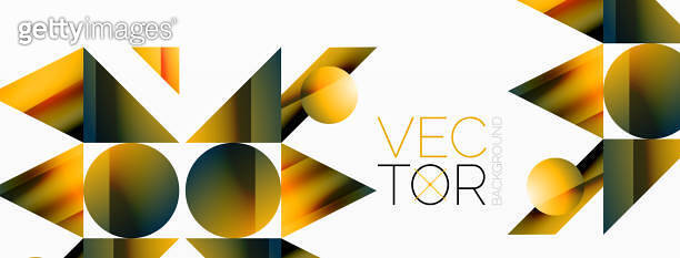 Assorted geometric shapes unite in a minimalistic abstract backdrop ...