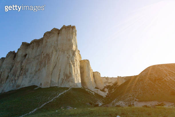 White limestone rock, wild mountain nature, national landmark. 이미지 ...