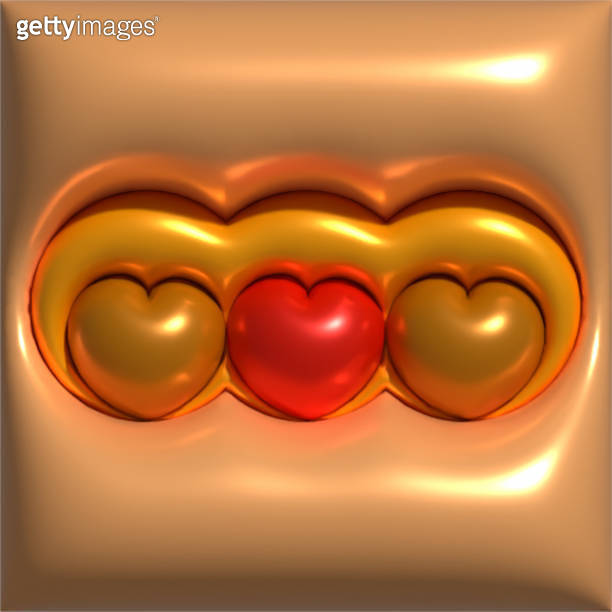 abstract inflate effect cute heart love pattern 3D background 이미지 ...