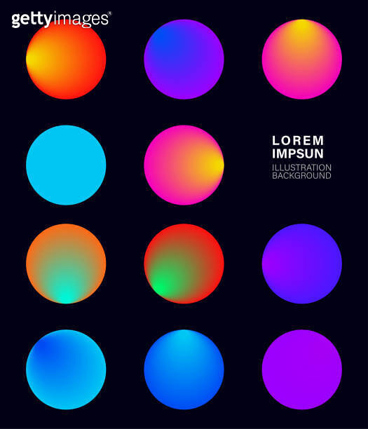 abstract fashion circle blend color gradient pattern poster background ...